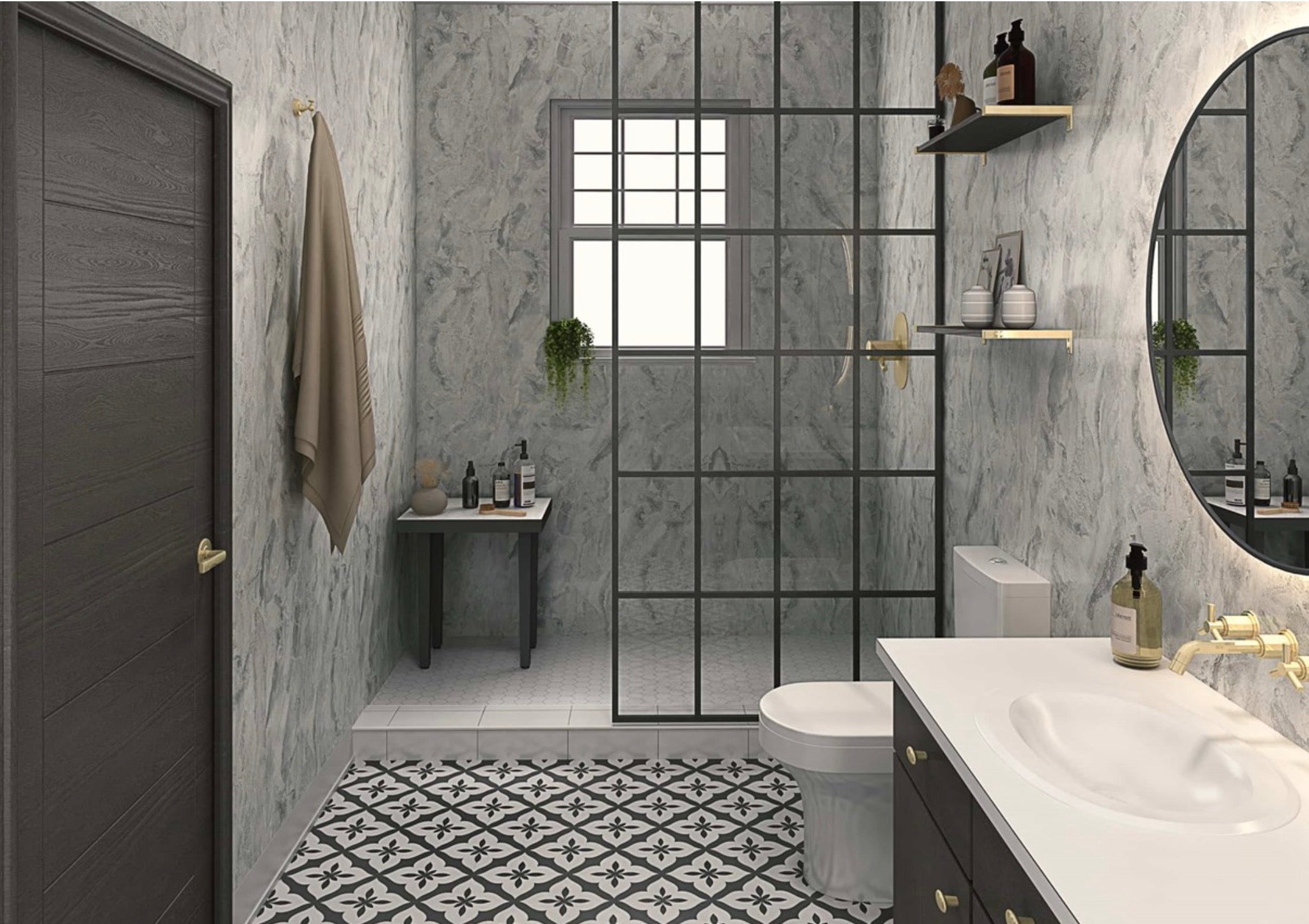 Perform Panel Stratus Marble – Bathroom Trade Hub
